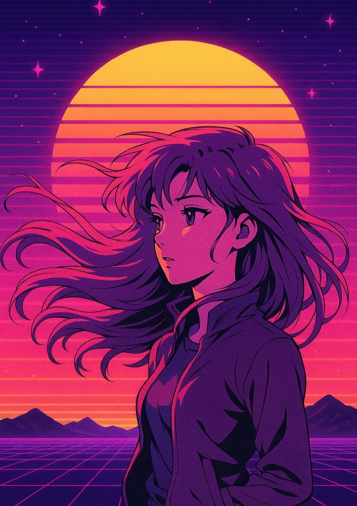 Wallpaper+purple+anime Art Neon Images | Free Photos, PNG Stickers ...