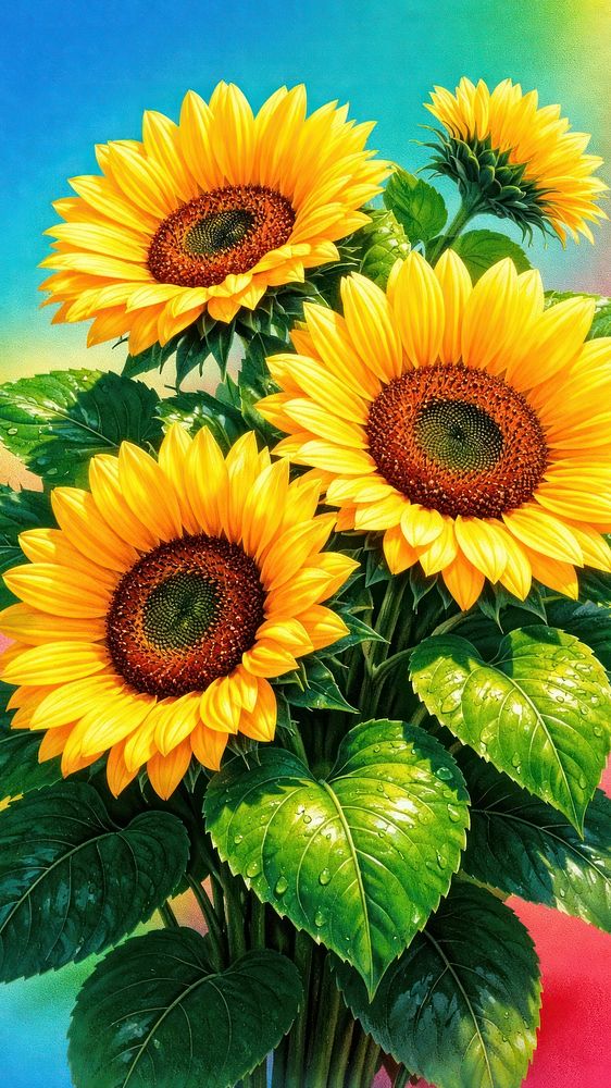 Iphone Wallpaper Sunflowers Flower Background Aesthetic Images | Free ...