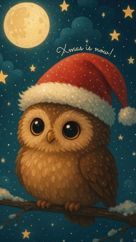 Winter+moon+wallpaper Cute Cartoon Images | Free Photos, PNG Stickers ...