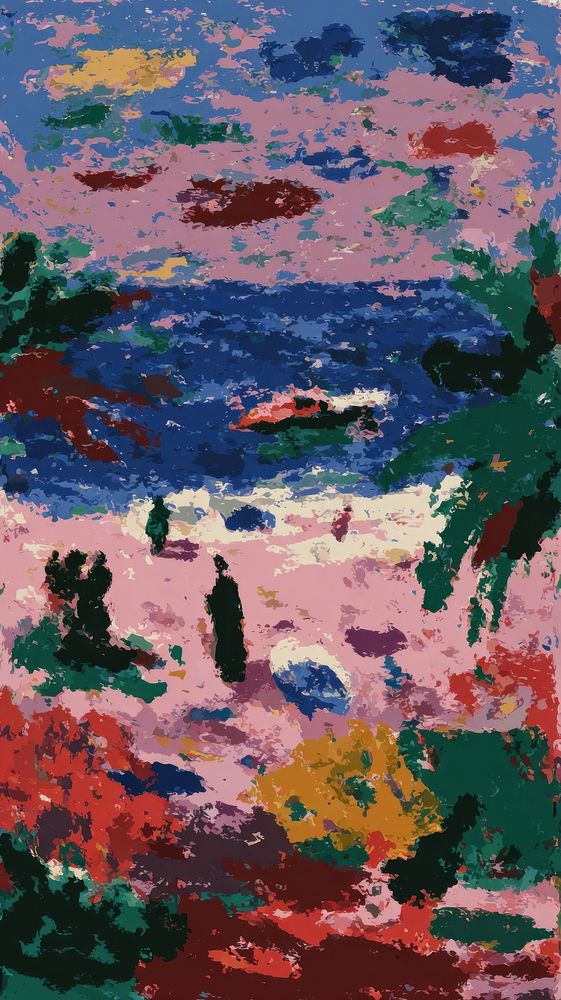 Beach Paint Wallpaper Scenery Images | Free Photos, PNG Stickers ...