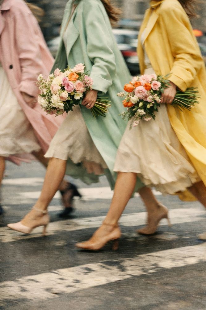 Flower Walking Illustration Floral Vintage Cartoon Images | Free Photos ...