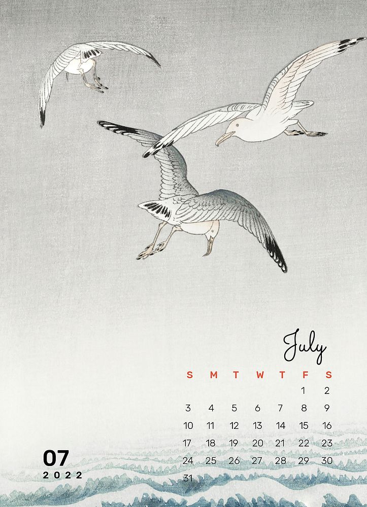 Japanese 2022 July calendar, printable | Free Photo - rawpixel