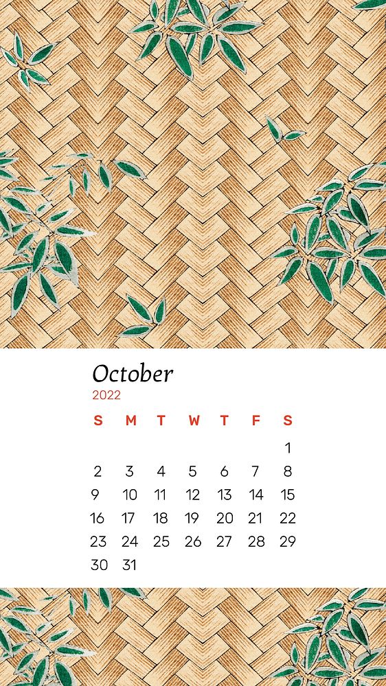 Japanese 2022 October calendar template | Premium Vector Template ...