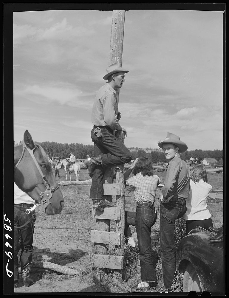 Cowboys and spectators Ashland rodeo, | Free Photo - rawpixel