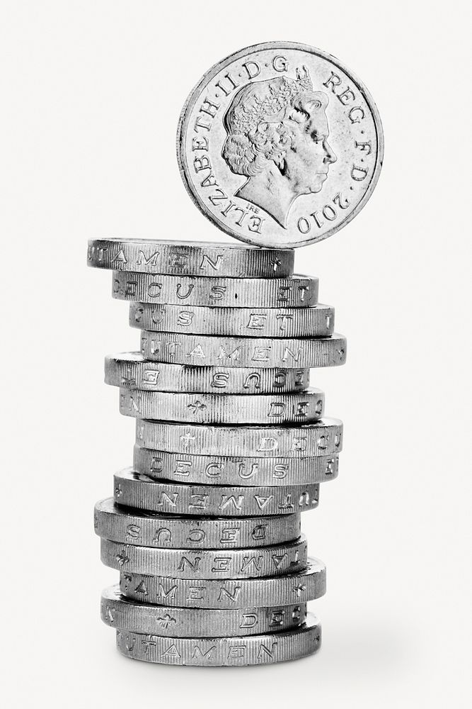 UK ten pence, coin stack | Premium PSD - rawpixel