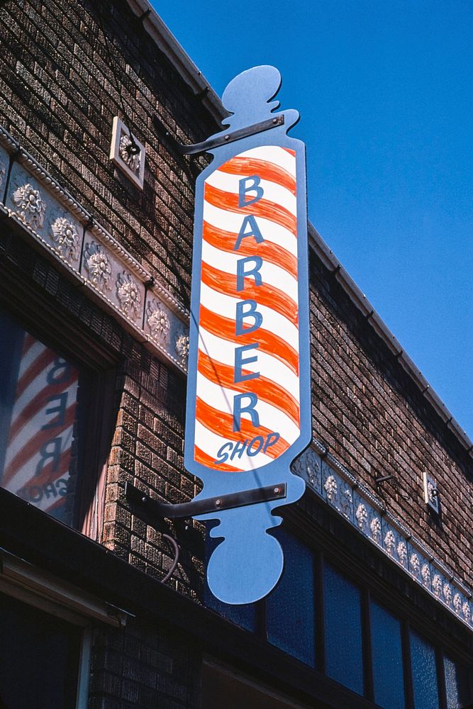 Barber sign, Commercial Avenue, Anacortes, | Free Photo - rawpixel