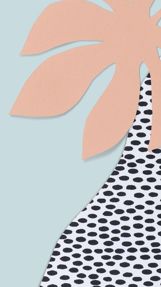 Paper craft background psd botanical | Premium PSD - rawpixel