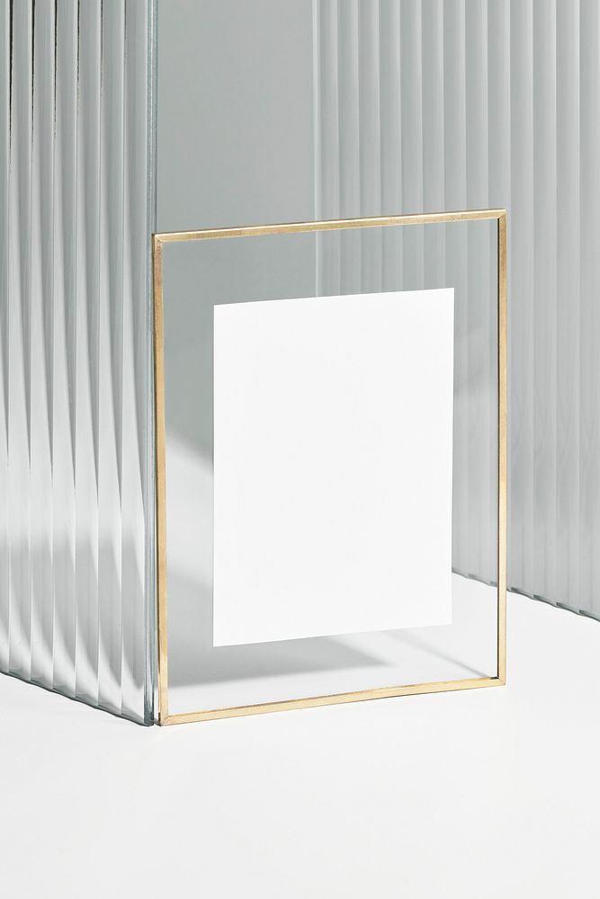 Blank card in gold frame | Free Photo - rawpixel