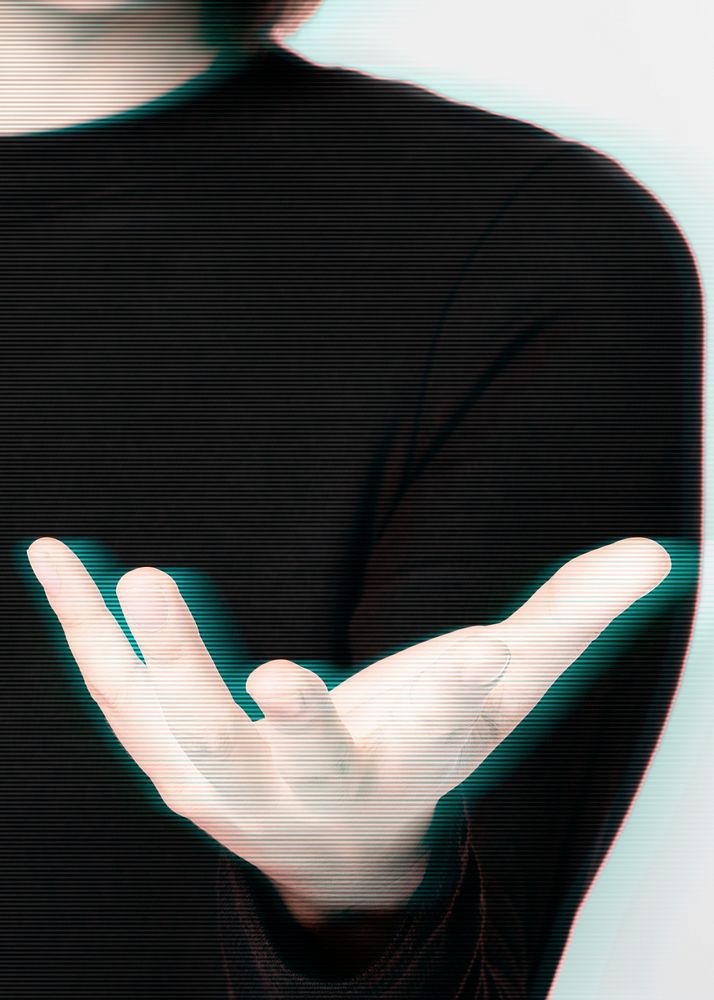 Glitching woman’s hand background showing | Free Photo - rawpixel