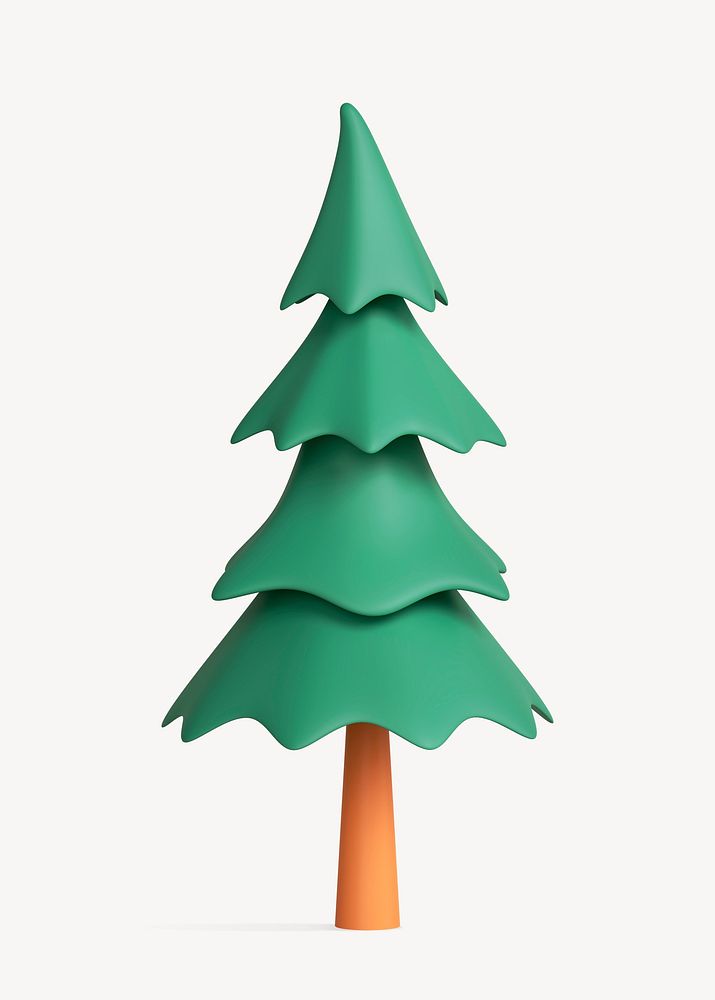 3D pine tree collage element, | Premium PSD Illustration - rawpixel