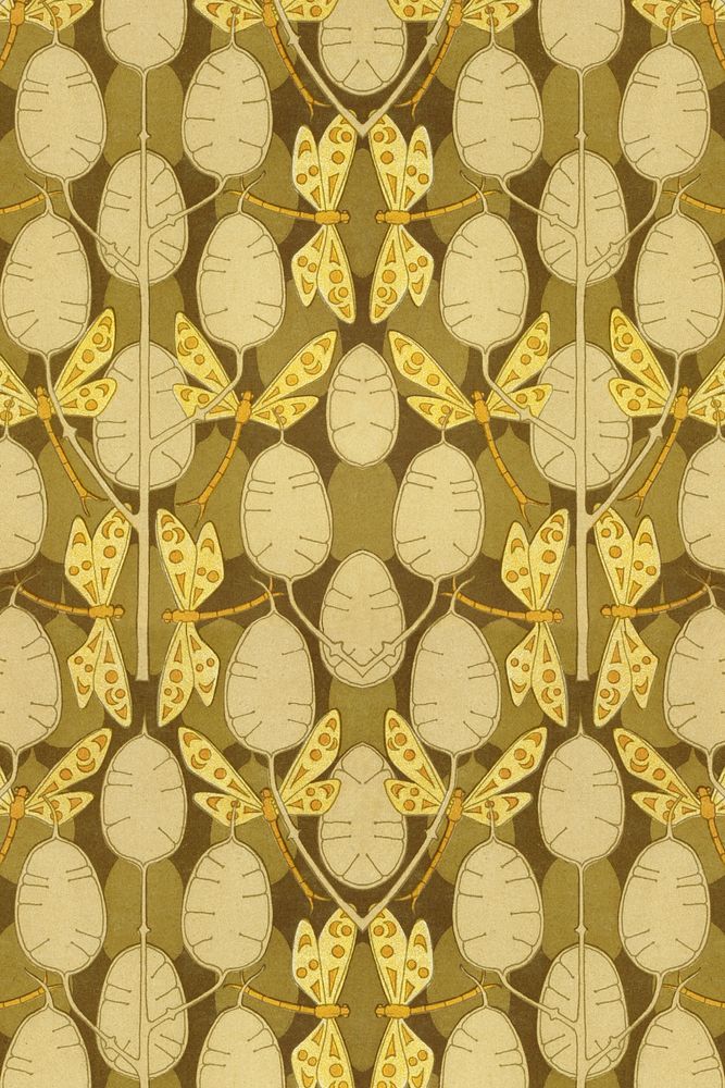 Maurice’s dragonfly pattern background, vintage | Premium Photo ...