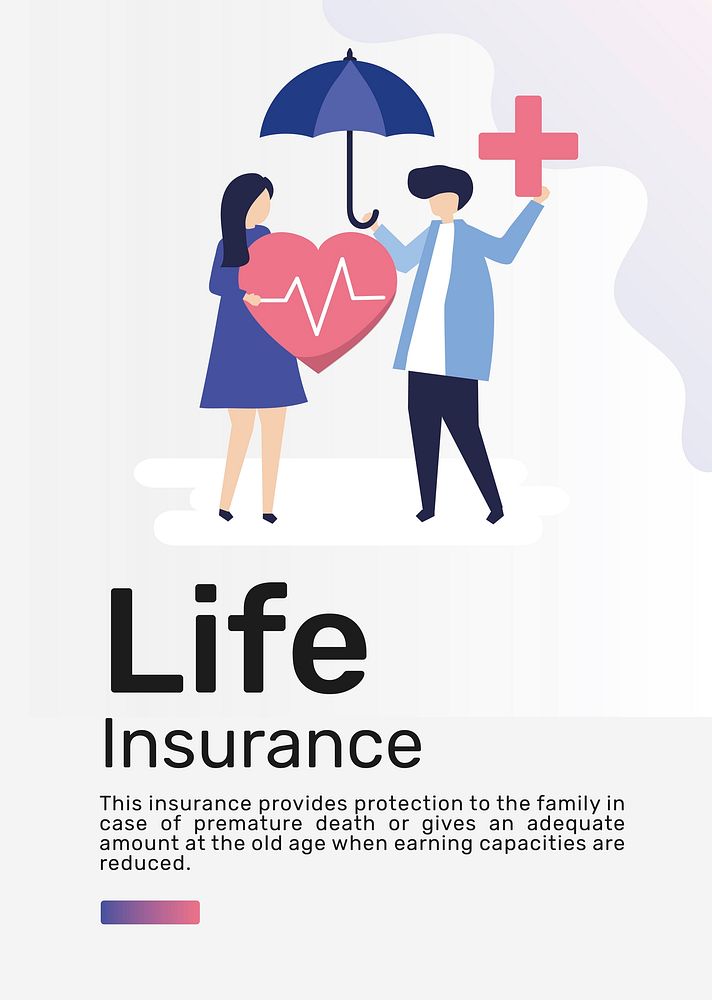 Life insurance template vector for poster | Premium Vector Template ...