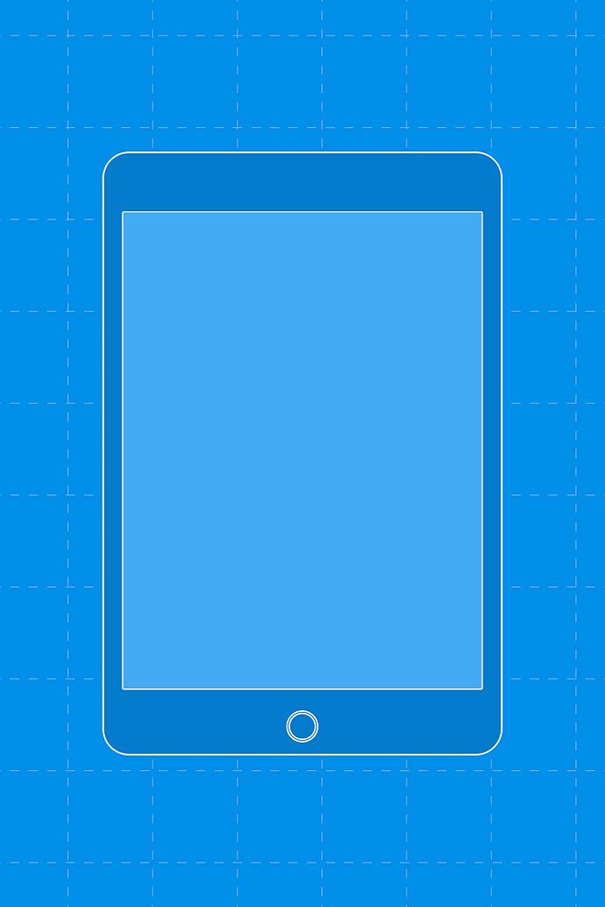 Blue tablet, blank screen, digital | Premium PSD - rawpixel