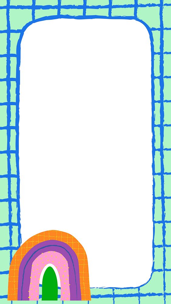 Colorful rainbow frame, funky doodle | Free Vector - rawpixel