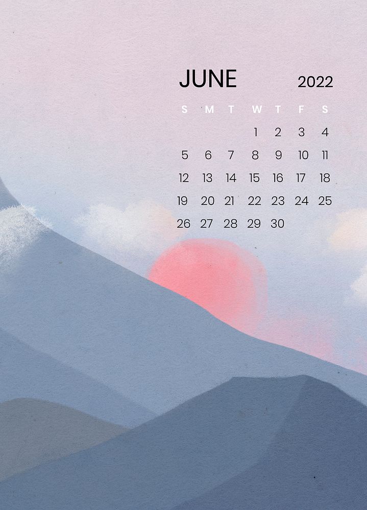 Mountain June printable monthly calendar | Premium Photo - rawpixel