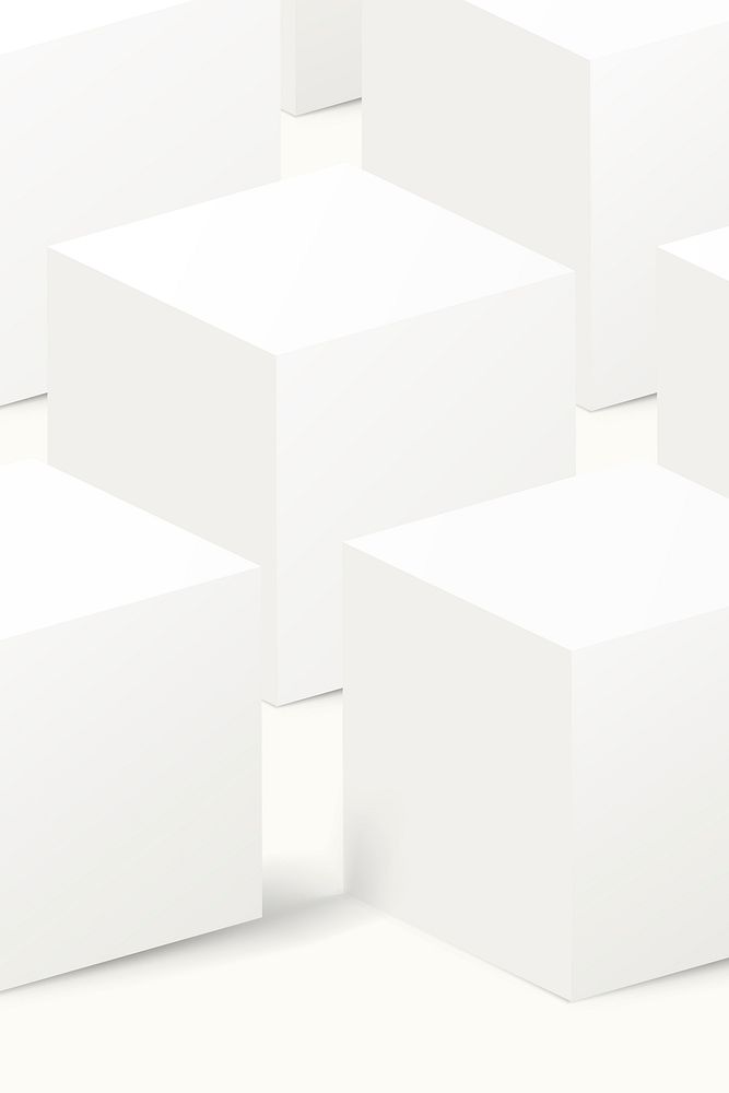 Minimal cube pattern background, white | Free Photo - rawpixel