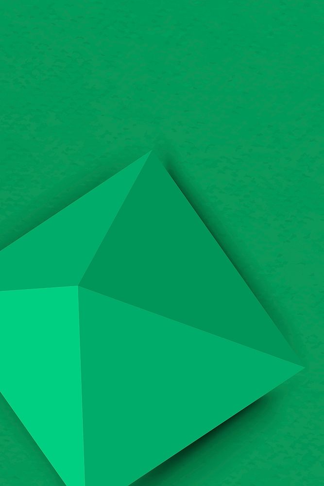 Green pyramid background, geometric 3D | Premium Vector - rawpixel