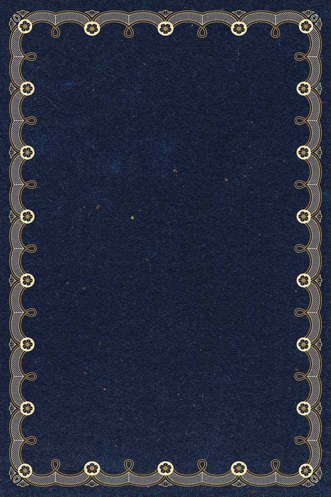 Floral lace frame background, navy | Premium PSD - rawpixel