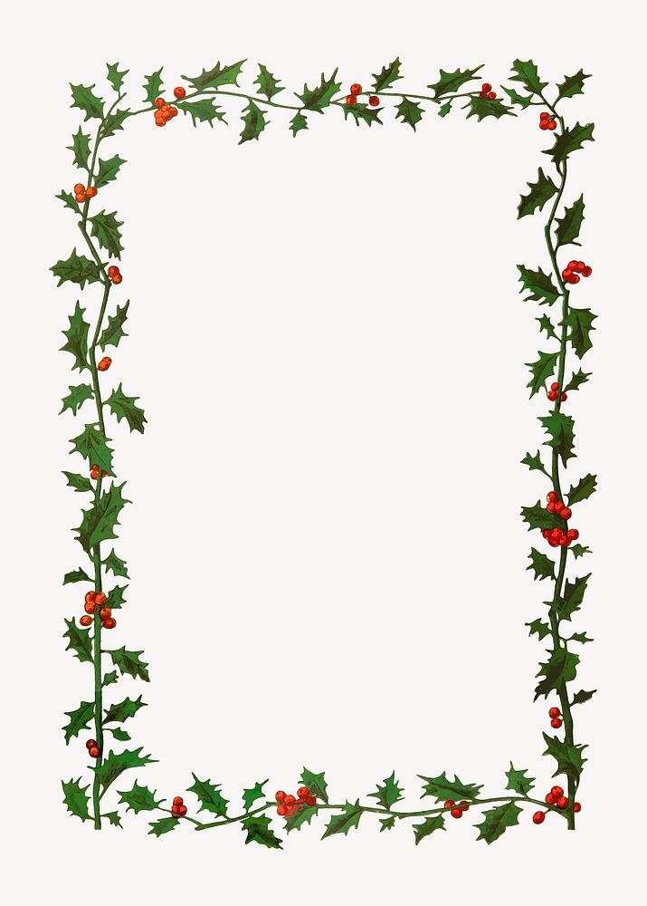 Christmas frame clip art, vintage | Free Photo Illustration - rawpixel