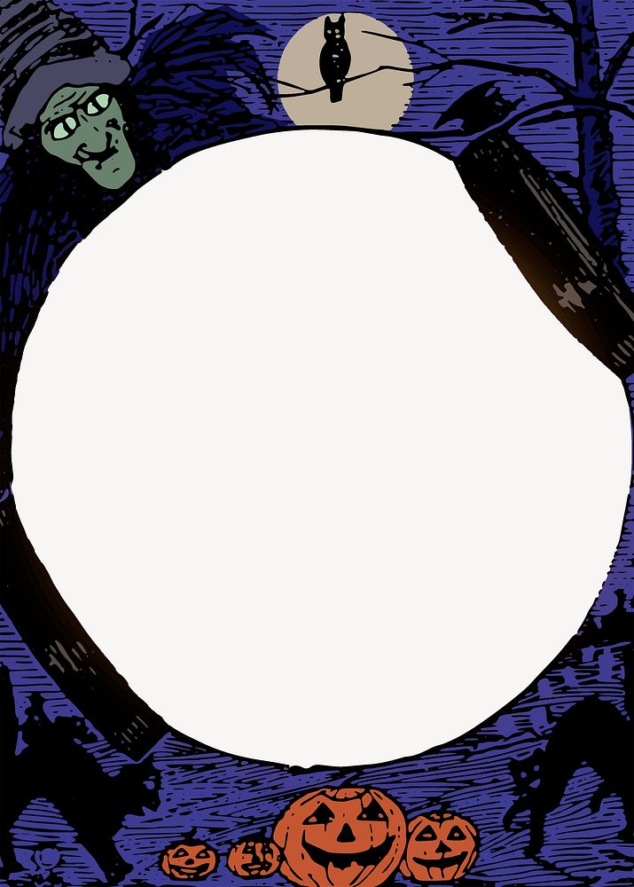 Halloween frame clipart, festive illustration | Free PSD - rawpixel