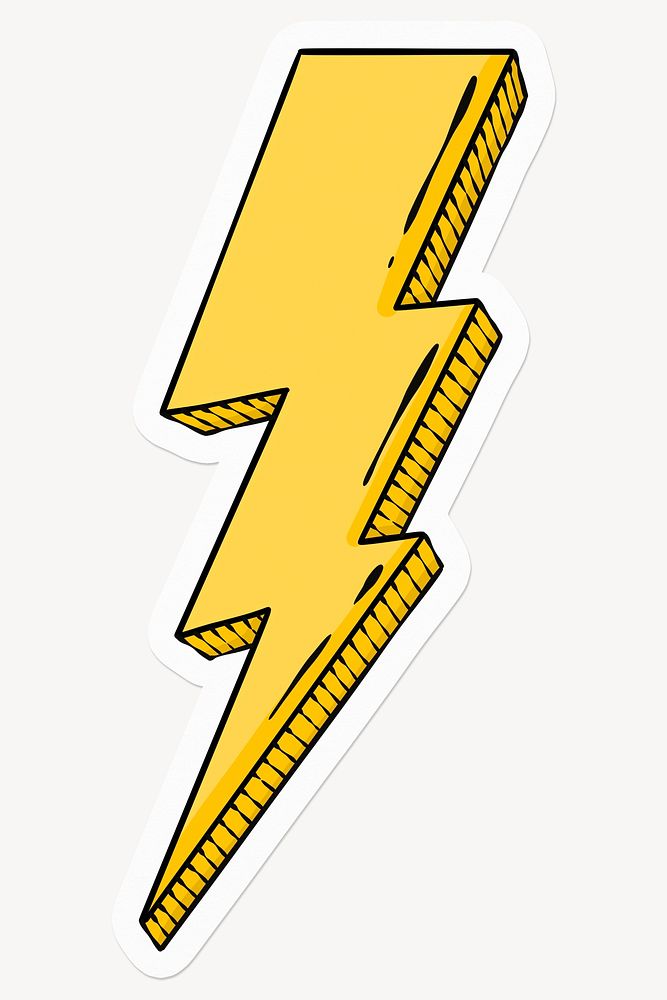 Lightning bolt, cartoon, drawing illustration | Premium Photo - rawpixel