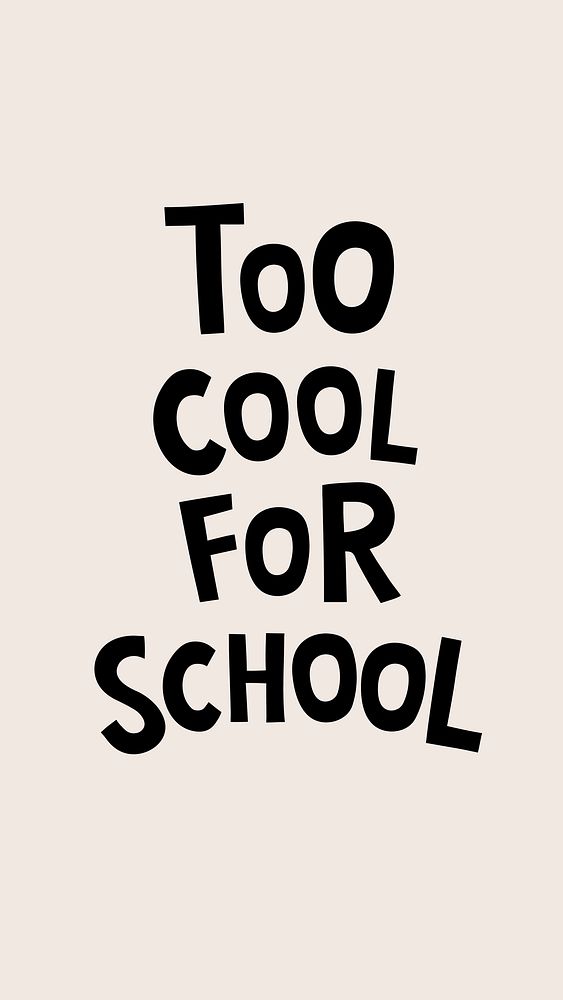 Black too cool school doodle | Premium Vector - rawpixel