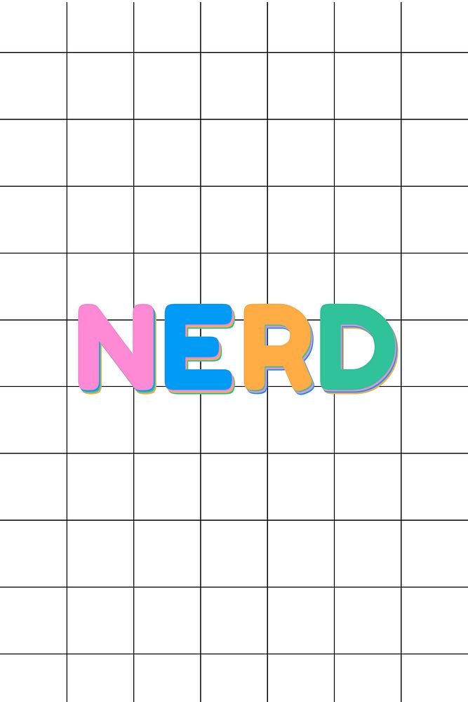 Nerd calligraphy boldface word font | Free Photo - rawpixel
