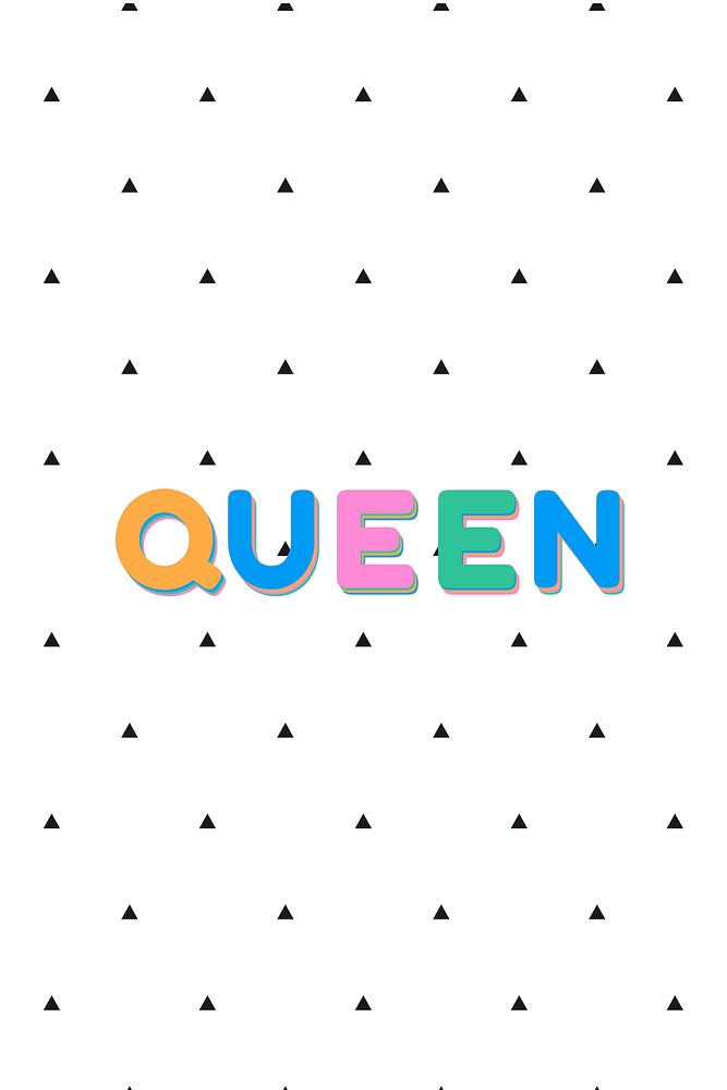 Queen calligraphy boldface word font | Free Photo - rawpixel
