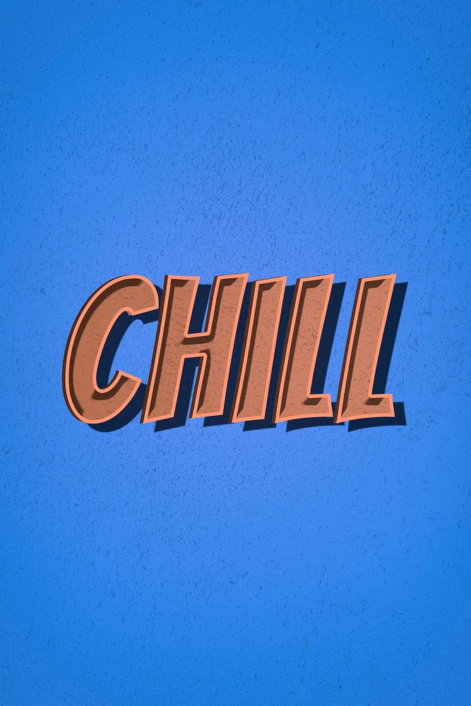 Chill retro style shadow typography | Free Photo - rawpixel
