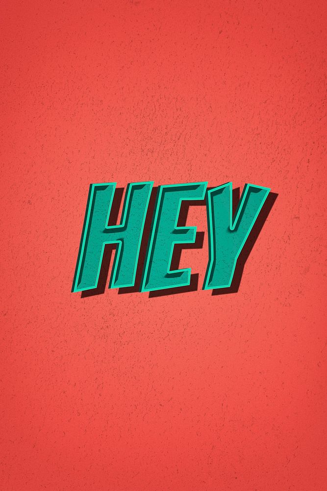 Hey word retro comic font | Free Photo - rawpixel