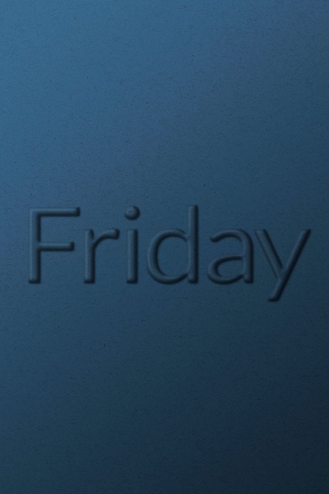 Word Friday embossed typography paper | Free Photo - rawpixel
