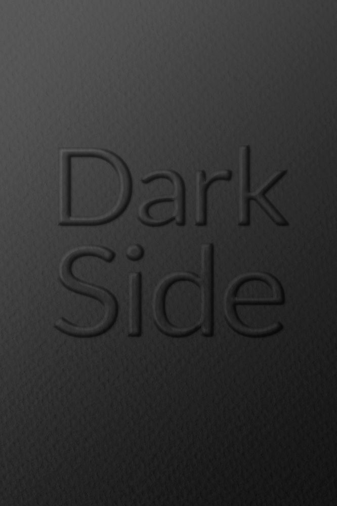 Dark side emboss typography paper | Free Photo - rawpixel