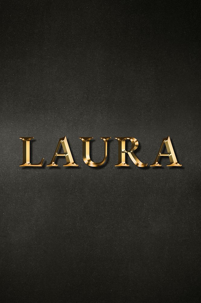 Laura typography gold effect design | Free Photo - rawpixel