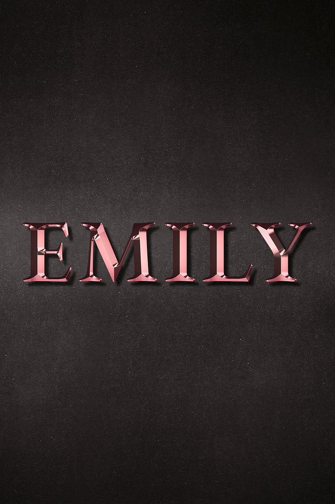Emily typography rose gold design | Free Photo - rawpixel