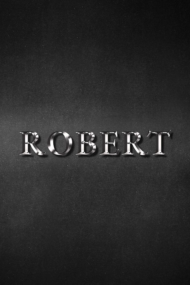 Robert typography silver metallic effect | Free Photo - rawpixel