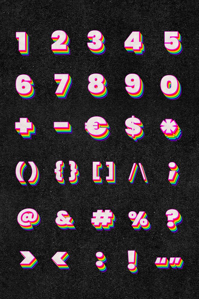 123 sign set psd 3d | Premium PSD - rawpixel