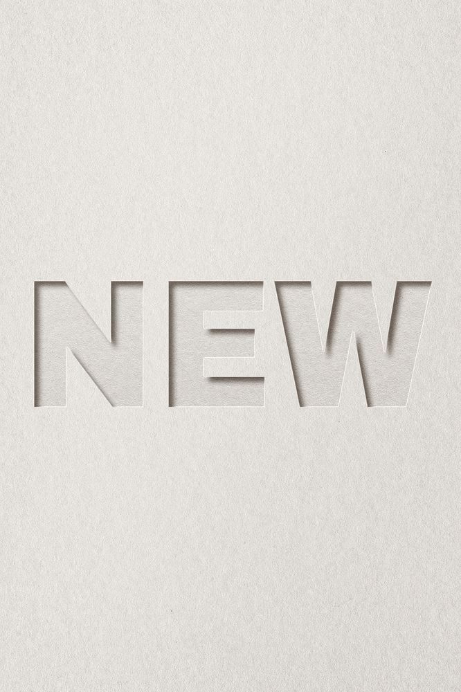 Paper cut new word font | Free Photo - rawpixel