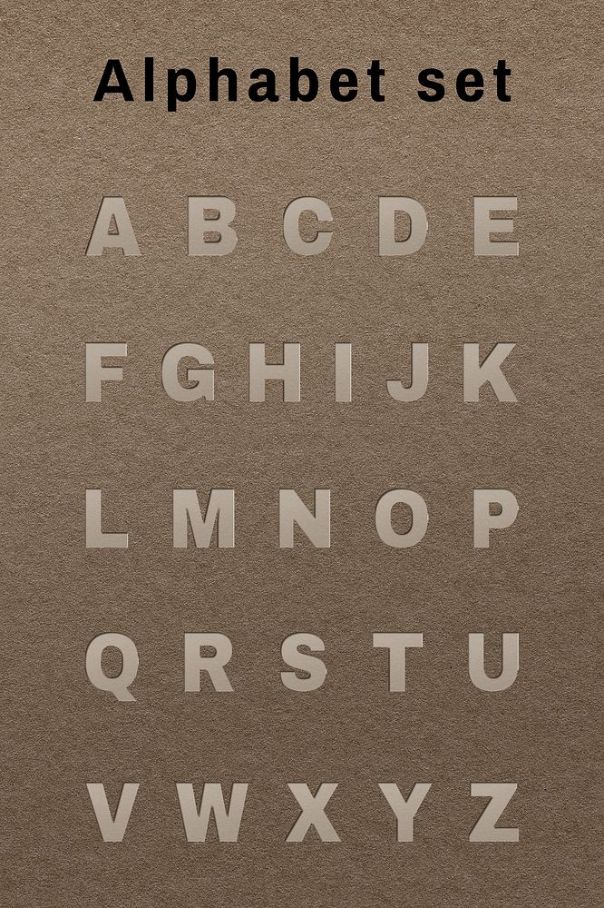 Paper cut alphabet set psd | Premium PSD - rawpixel