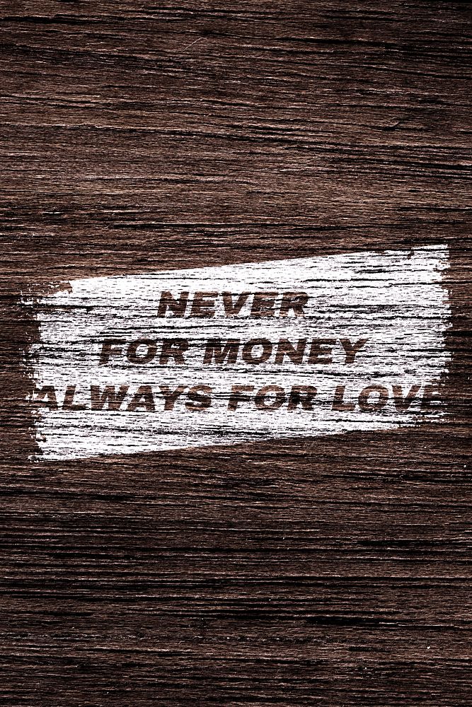 Inspirational printed quote Never money | Free Photo - rawpixel