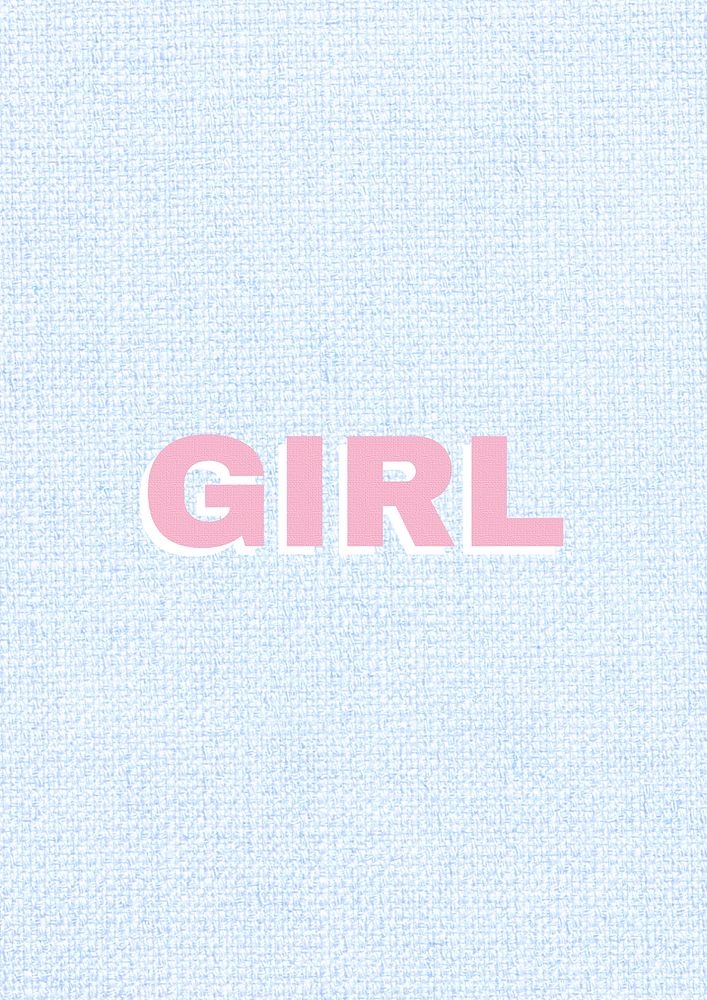 Vector Girl word typography font | Free Vector - rawpixel
