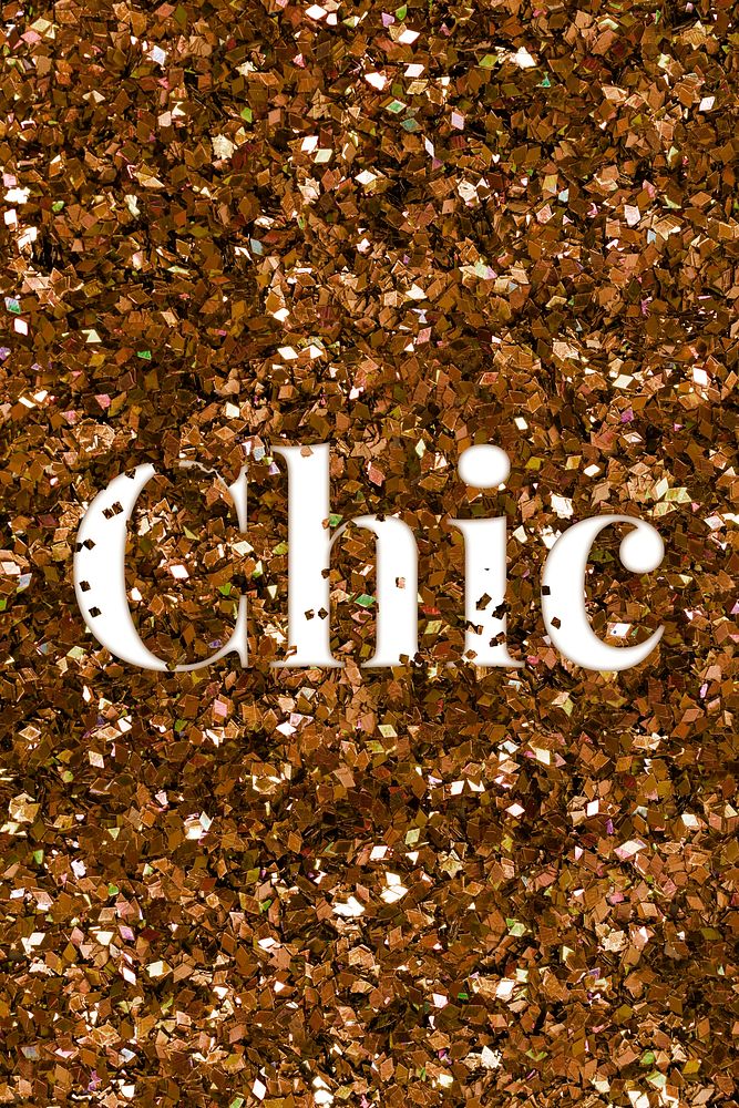 Glittery chic slang typography text | Free Photo - rawpixel