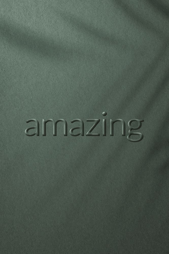 Amazing word embossed typography design | Free Photo - rawpixel