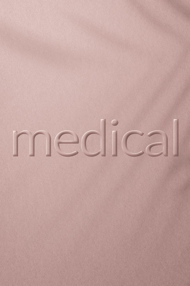 Word medical embossed typography design | Free Photo - rawpixel