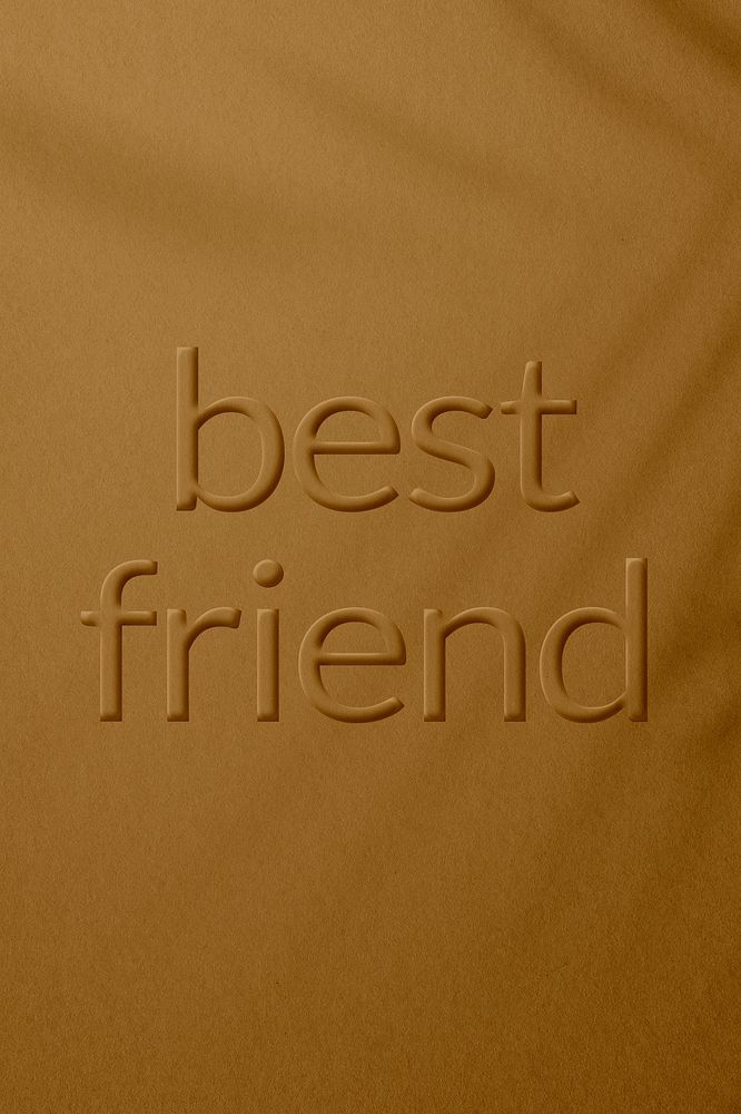 Word best friend embossed textured | Free Photo - rawpixel