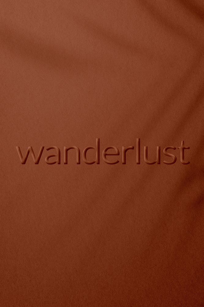 Wanderlust word embossed concrete color | Free Photo - rawpixel