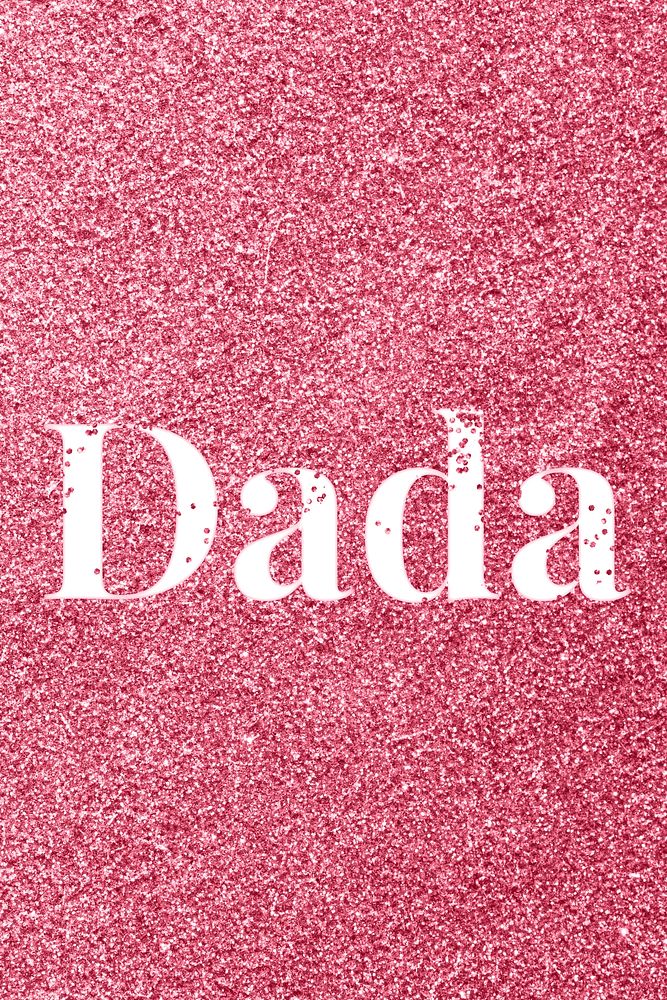 Rose glitter dada word typography | Free Photo - rawpixel