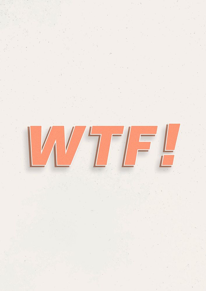 WTF! vector 3d retro font | Premium Vector - rawpixel