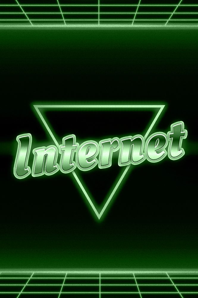 Neon green internet font word | Free Photo - rawpixel