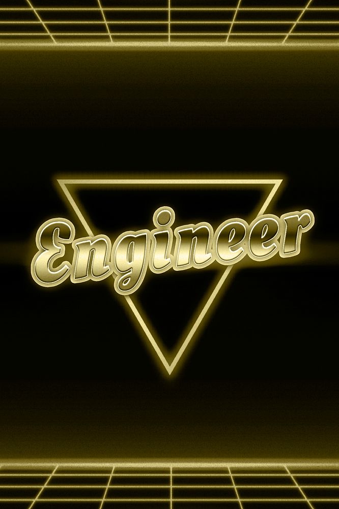 Futuristic engineer text neon typography | Free Photo - rawpixel