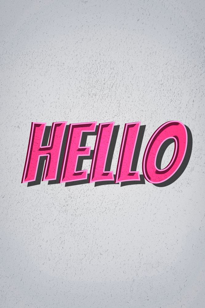 Hello retro style typography illustration | Free Photo - rawpixel
